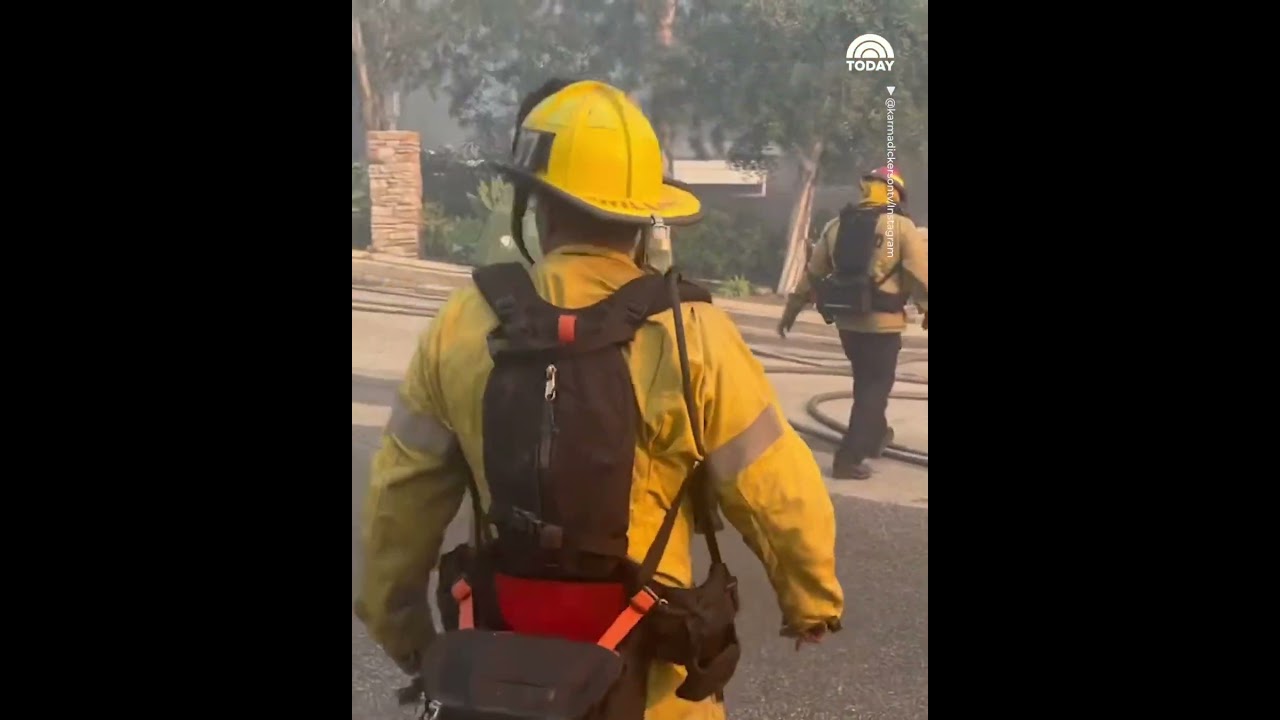 Firefighters save photo albums, belongings from home burning in Palisades fire