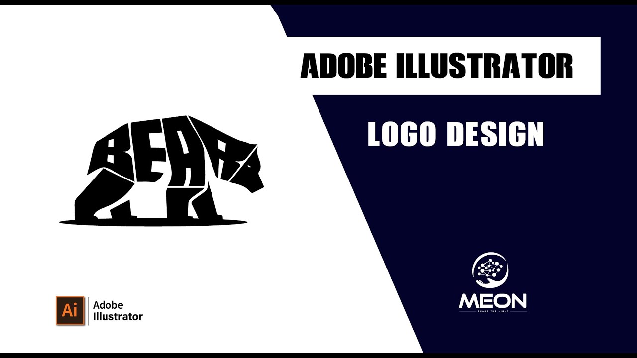 Bear Letter Logo Design | Create a Unique bear letter  Logo in Adobe Illustrator