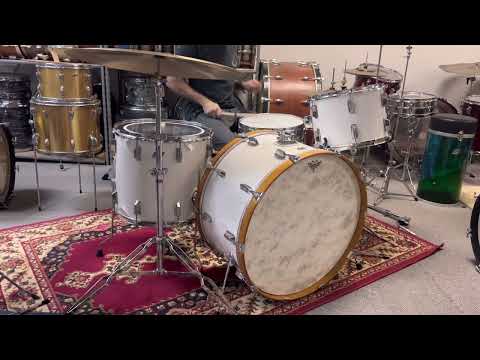 1970s Ludwig "Refurbished" White Cortex Drum Kit | Reverb