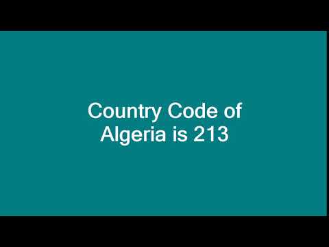Country Code of Algeria is 213