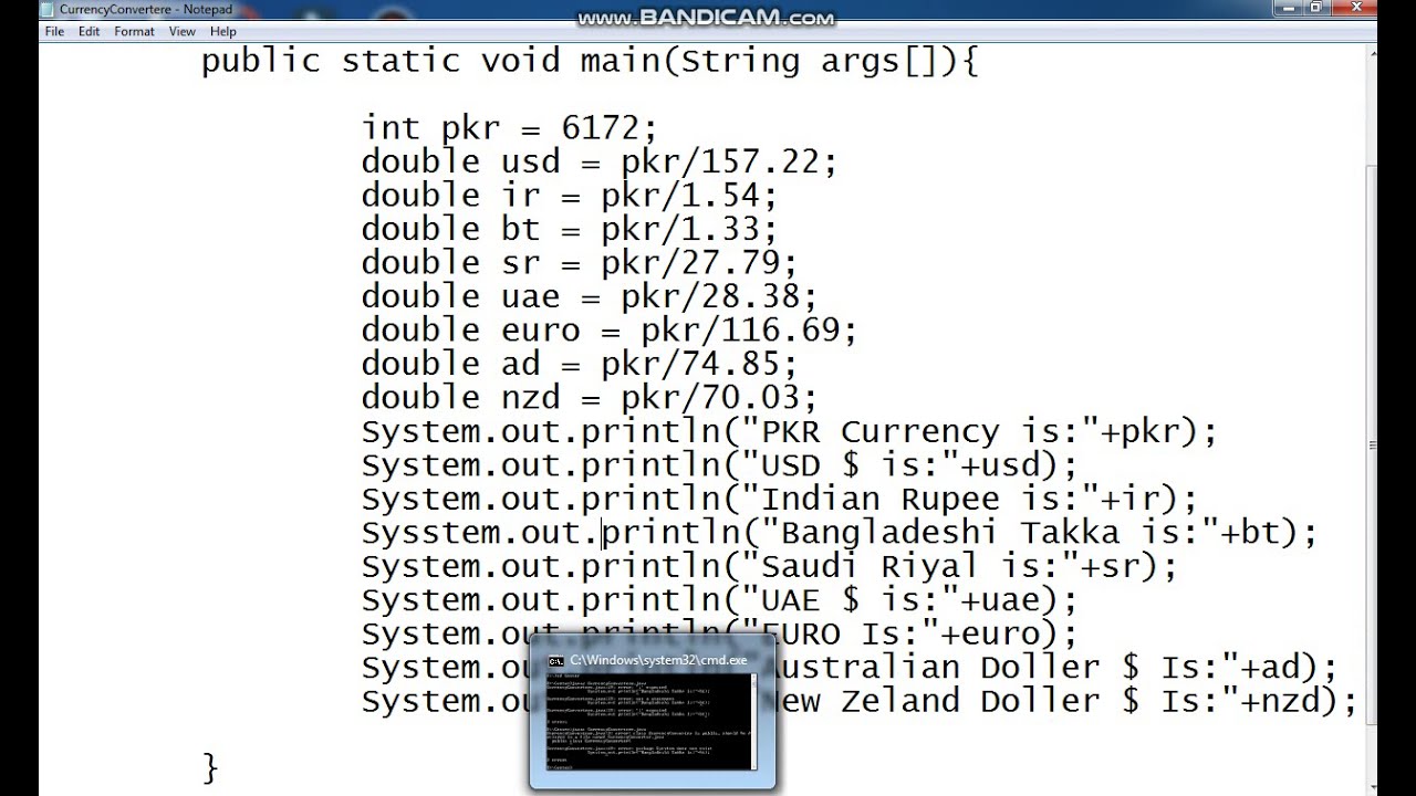 Currency Converter part 2 | This program in java language for Programmers | I & E ZONE