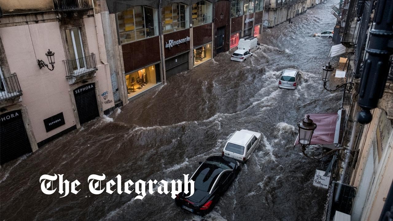 Three dead as ‘violent’ cyclone batters Sicily with floods and 75mph winds