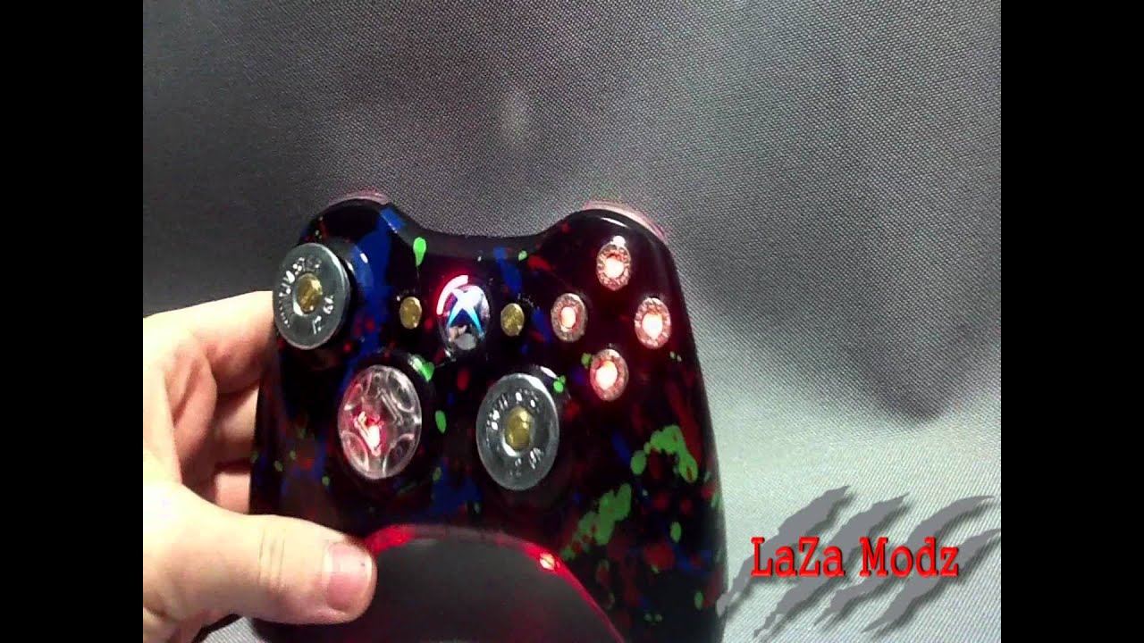 Exclusive Splatter Xbox 360 Modded Controller