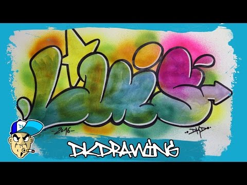 How to draw graffiti names - Luis #17