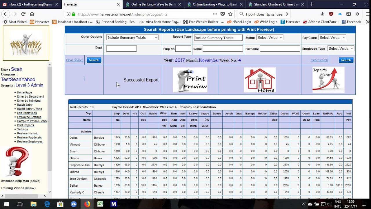 How to print the Summary Payroll Reports
