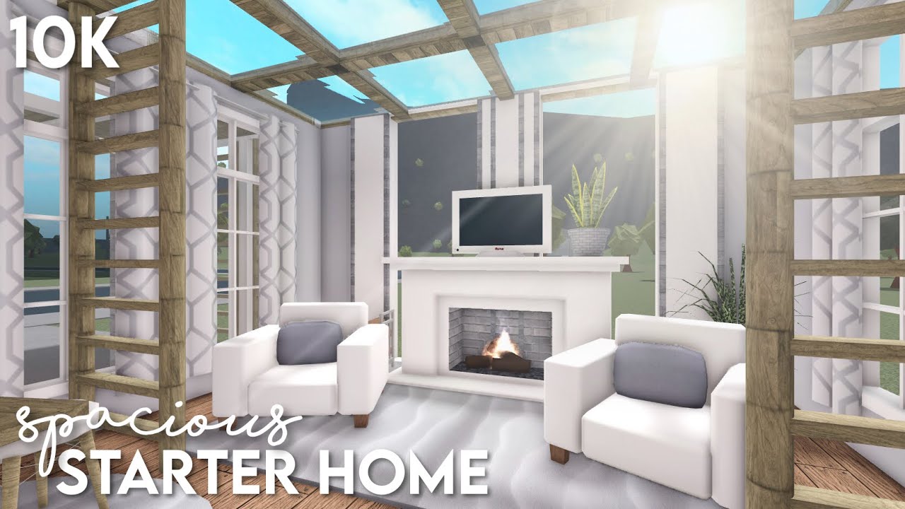 10k No-Gamepass Spacious Starter Home | Bloxburg ROBLOX speedbuild