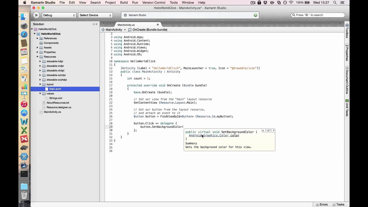 Xamarin Android - How to Create a Really Simple Android App