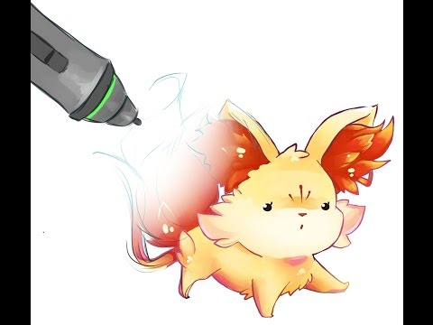 [Digital] Speedpainting - Pokemon Chibi FENNEKIN