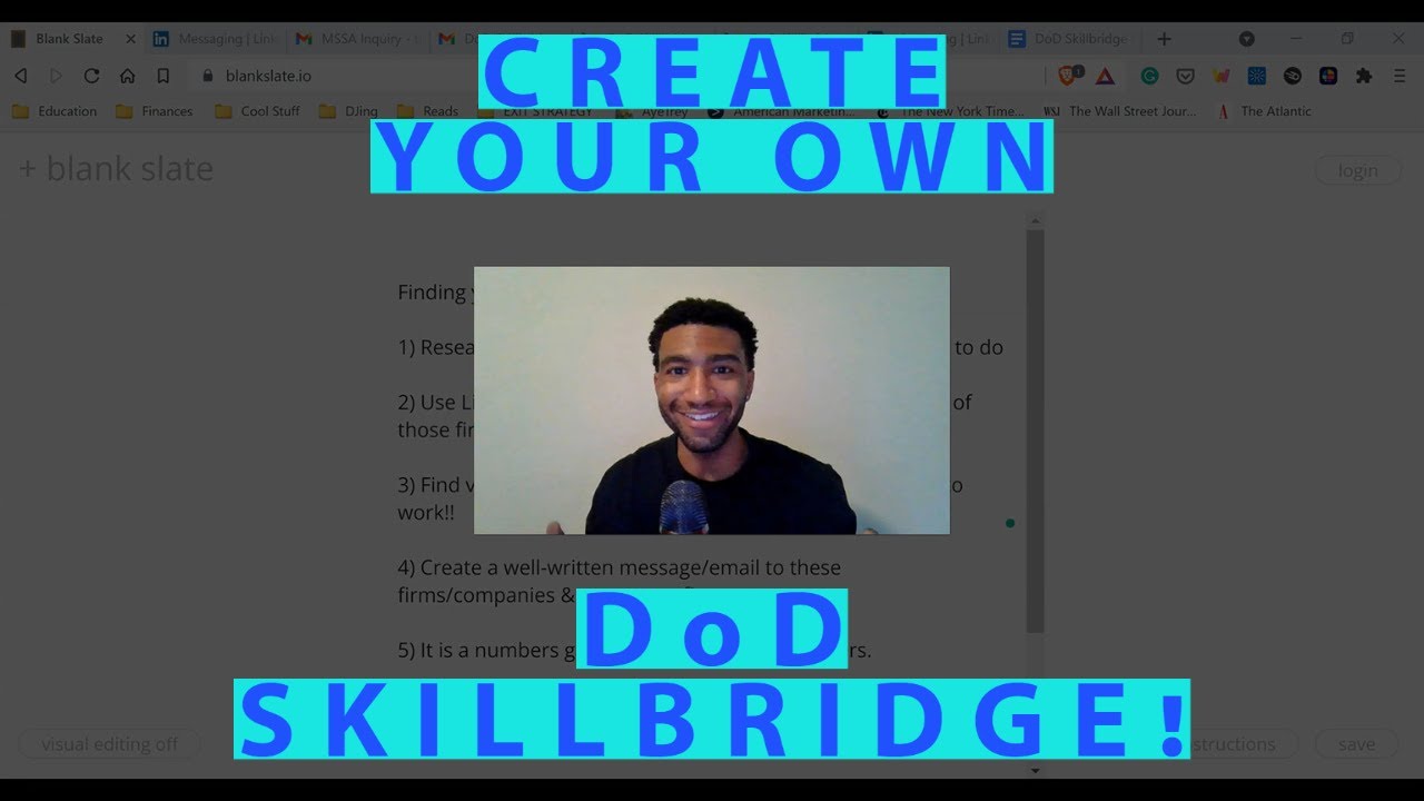 Create Your Own DoD Skillbridge Opportunity: How To Contact Firms/Companies