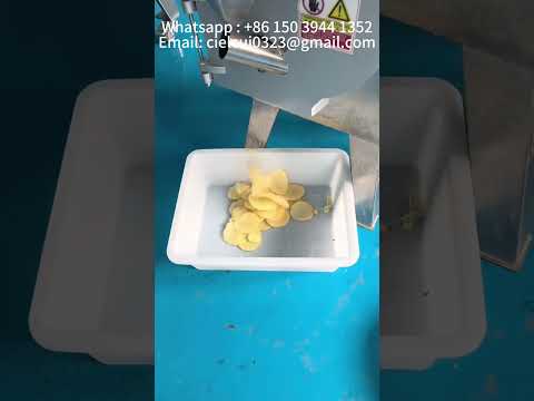 Stainless steel fully automatic wavy potato chip cutter #potato #chips #machine