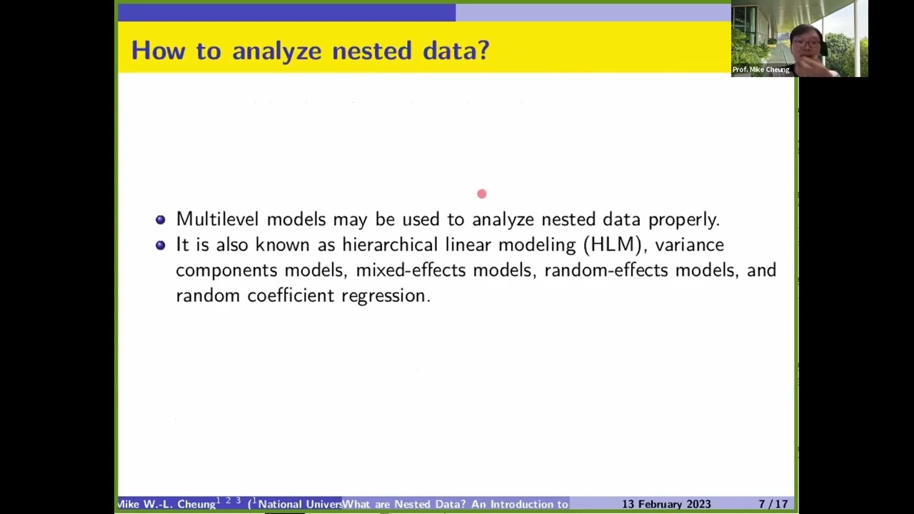 What are Nested Data? An Introduction to Multilevel Modeling