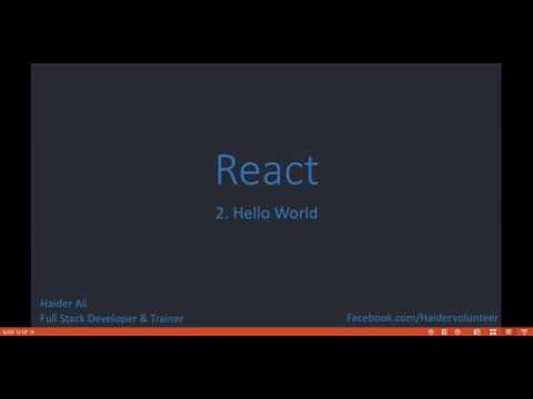 React JS In Urdu ~ Hello World (Part 1 of 3) Video Lecture - Learn React JS: Fundamentals for ...