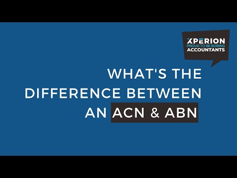 What's the difference between an ACN & ABN