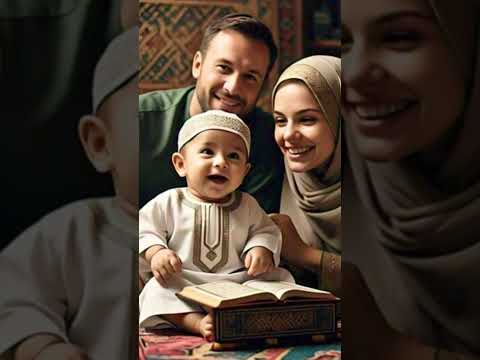 A cute baby reciting holy Quran with his parents 🥰