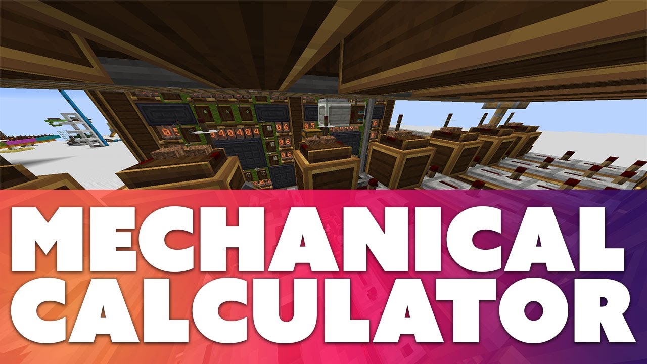 Minecraft: Mechanical Calculator With Create Mod - Showcase