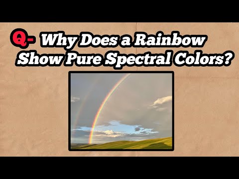 ๐ Why Does a Rainbow Show Pure Spectral Colors? | Science Explained in Simple Words