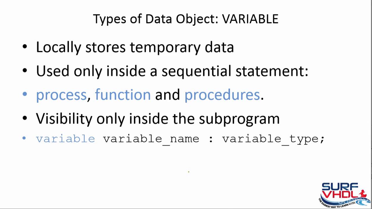002 15 Types of Data Object  in vhdl verilog fpga