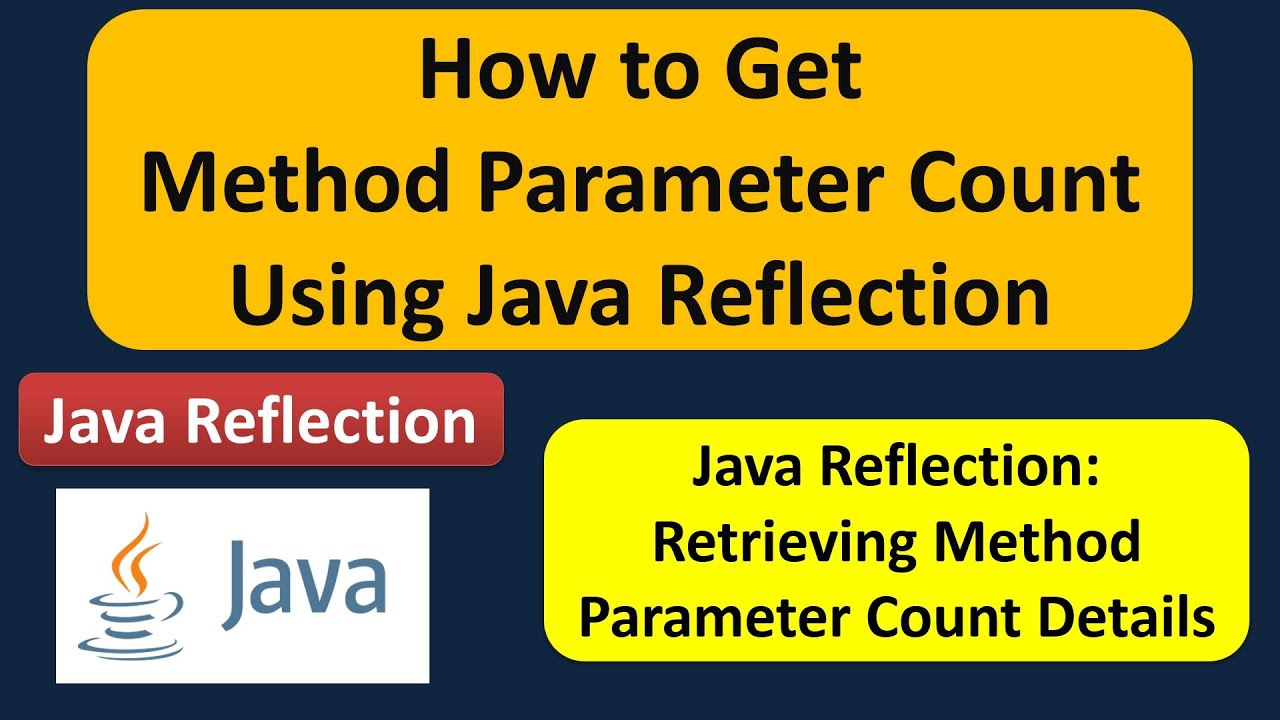 How to Get Method Parameter Count Using Java Reflection | Reflection in Java
