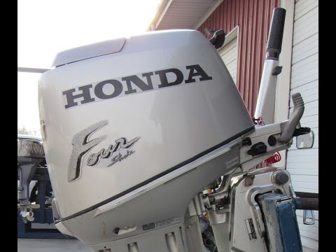 6M5608 Used 1999 Honda BF30ASH 30HP 4-Stroke Tiller Outboard Boat Motor 20" Shaft