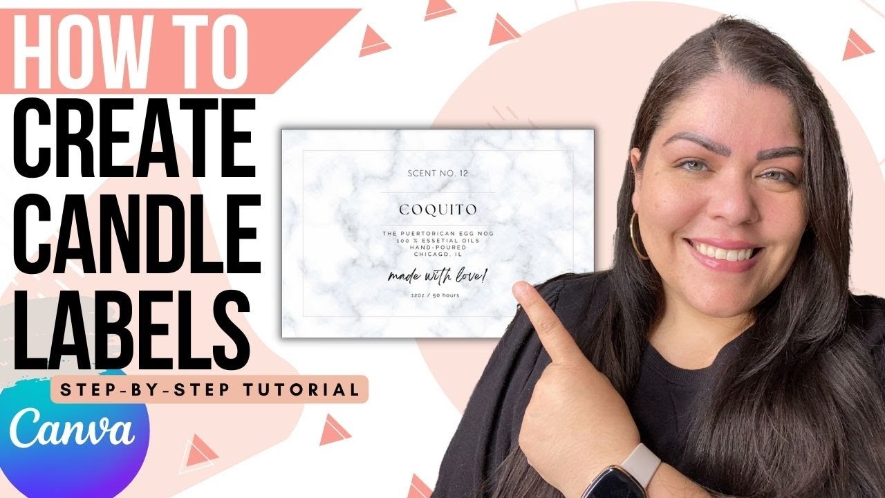How To Create Candle Labels Using Canva | DIY Labels On Canva | Candle Business