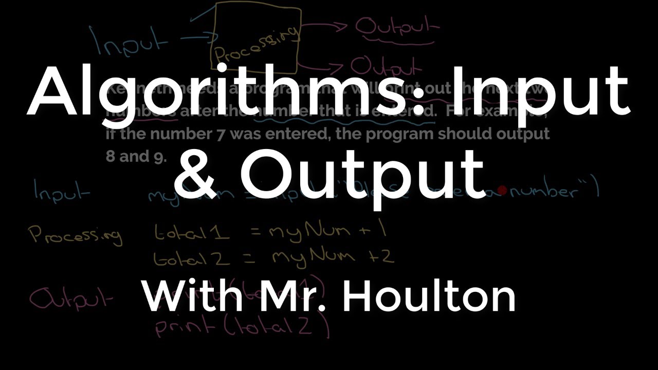 2.1.2 Algorithms - Input & Output