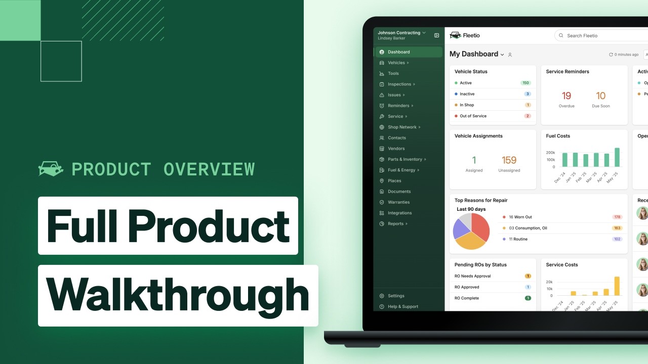 Fleetio Product Demo: A Modern Fleet Management Software Solution w/ Mobile App [June 2024]