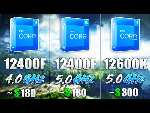 i5 12400F OC vs i5 12400F Stock vs i5 12600K - Test in 8 Games