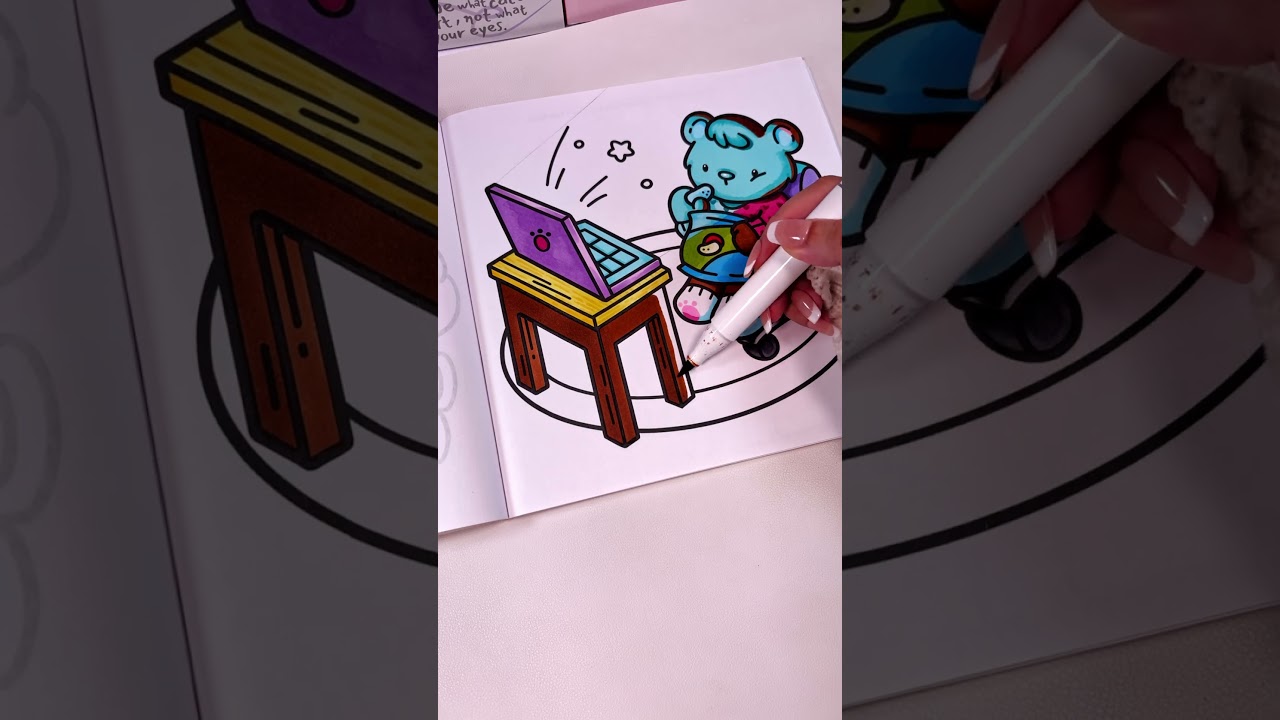 🎬🍿 Movie Marathon | Cozy Animals Coloring Book by Jade Summer