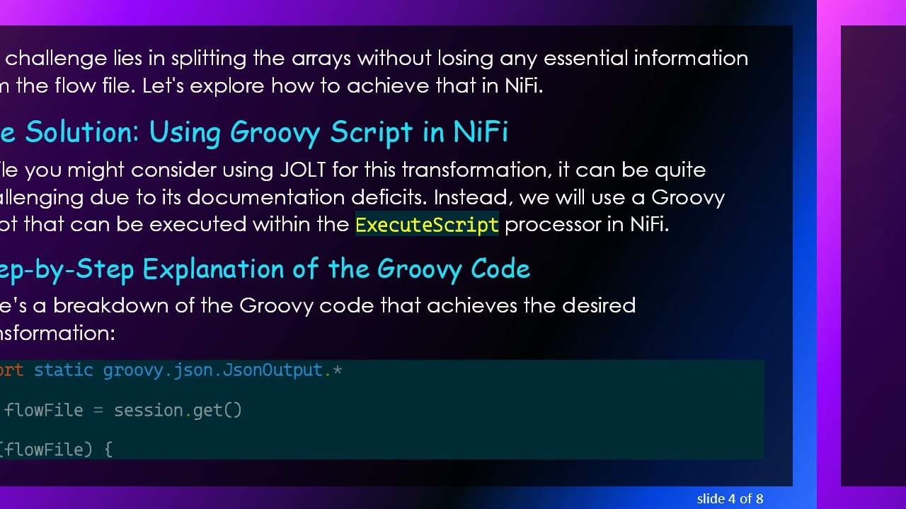 Mastering JSON Arrays in NiFi: How to Split Your Data for CSV Transformation