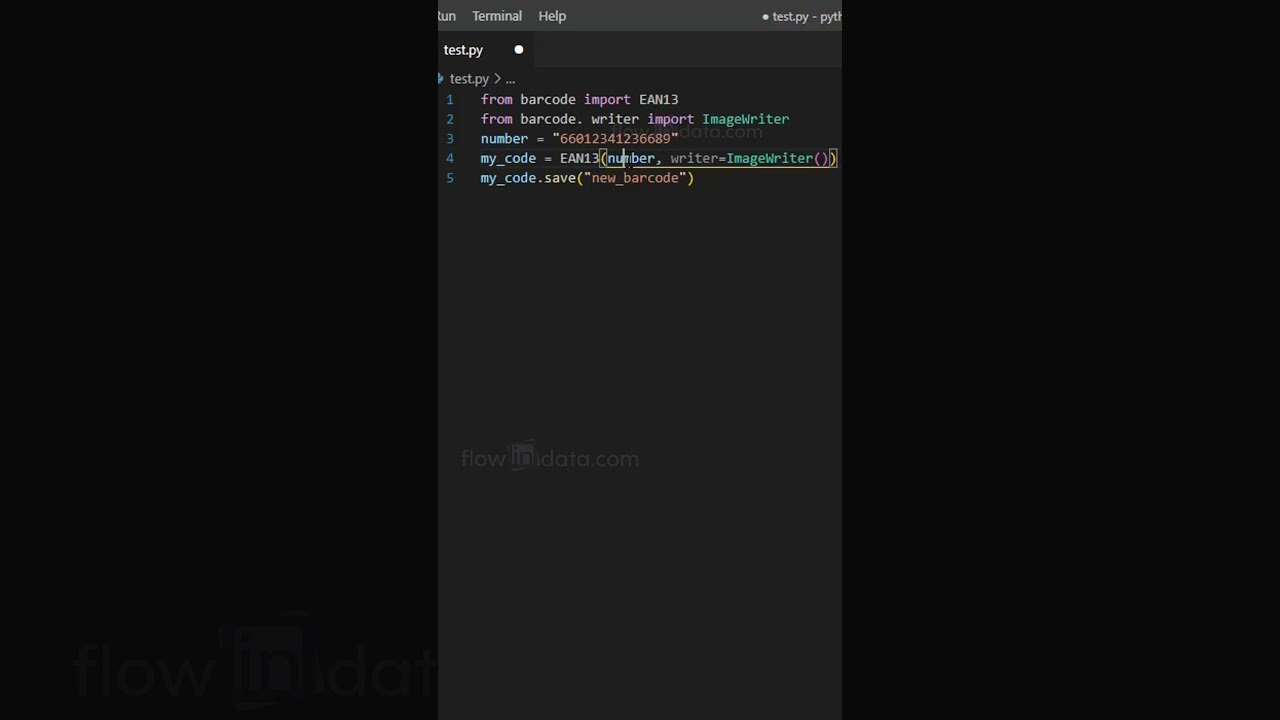 How to Generate Barcode using python #shorts