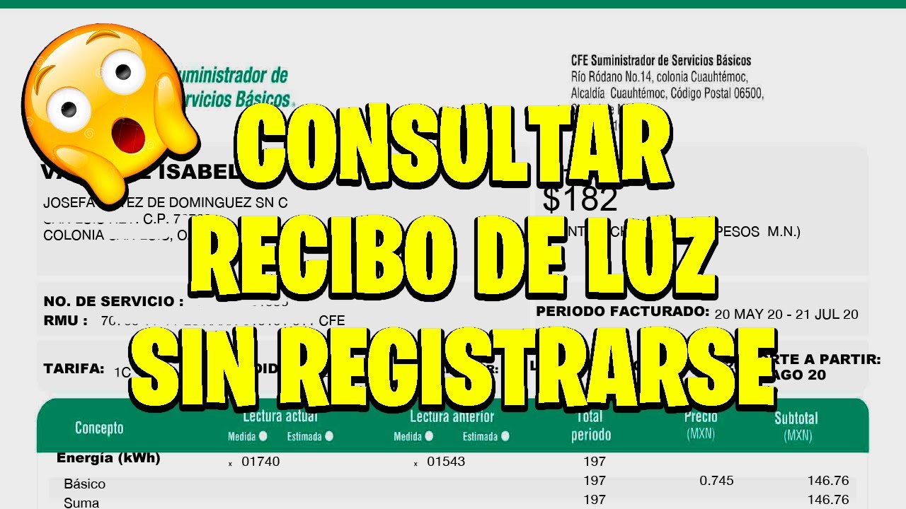 🥇 Consultar Recibo de Luz SIN REGISTRARSE
