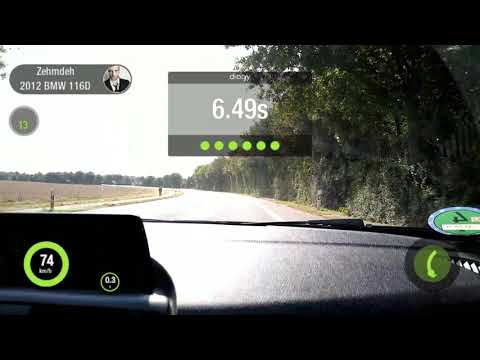 BMW 116d 0-100 KM/H (0-60 MPH) accerleration 🏁