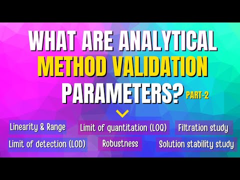 What are Analytical Method Validation Parameters Part-2