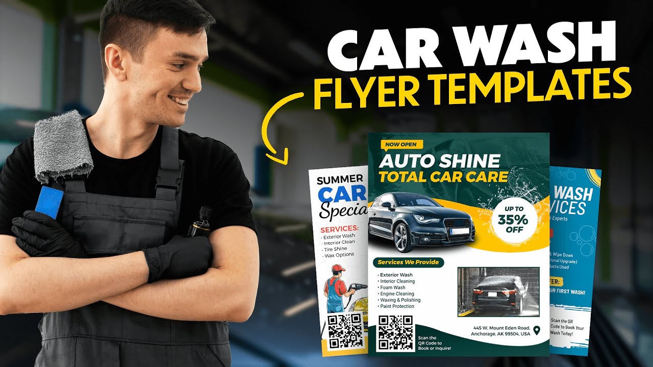 How to Create Flyers for Car Wash Business | Full Tutorial