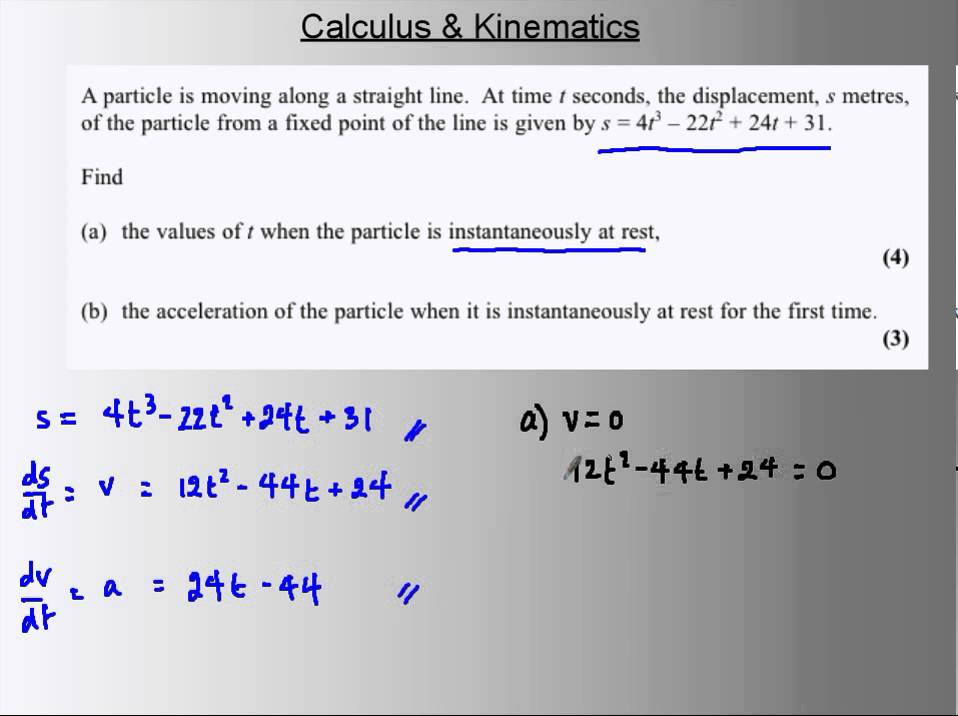 Calculus - kinematics problem 1