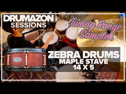 ZEBRA DRUMS 14 X 5 HARD MAPLE STAVE SHELL SNARE DRUM, | Reverb
