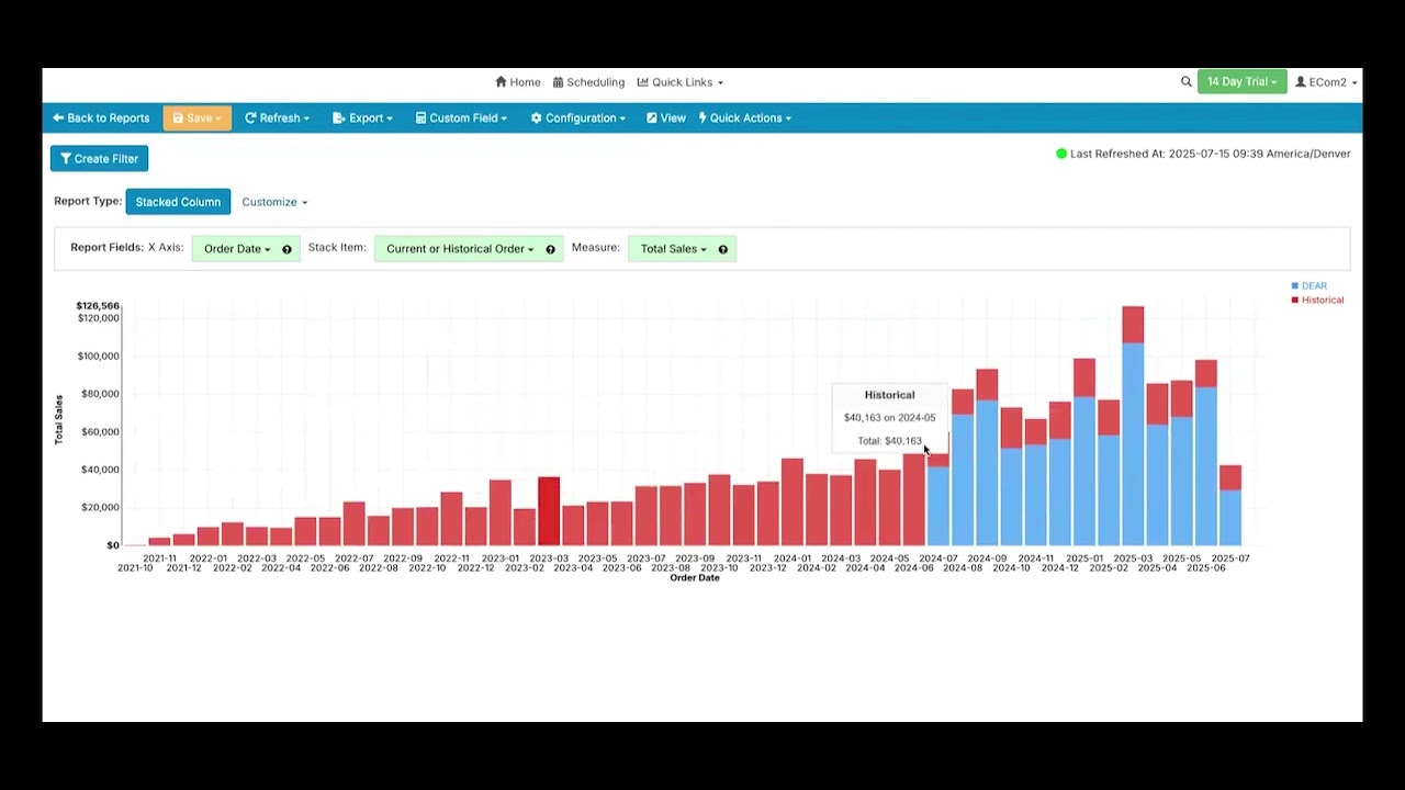Adding History to your Easy Insight Inventory Reports