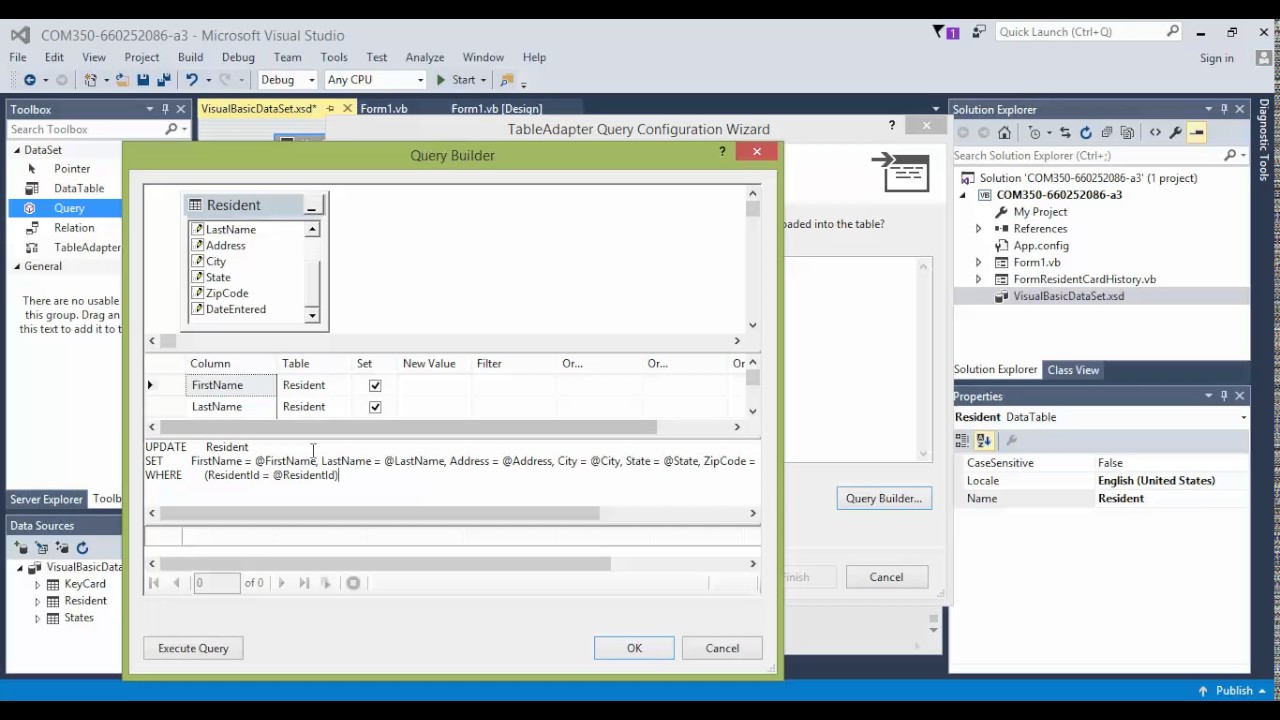 16 Visual Basic 2015 Create the Queries for the Insert, Update, and Delete Buttons