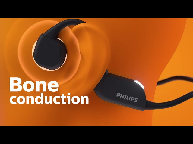 Philips GO A6606 Bone Conduction Bluetooth-sportshodetelefoner (sort) - KomplettBedrift.no