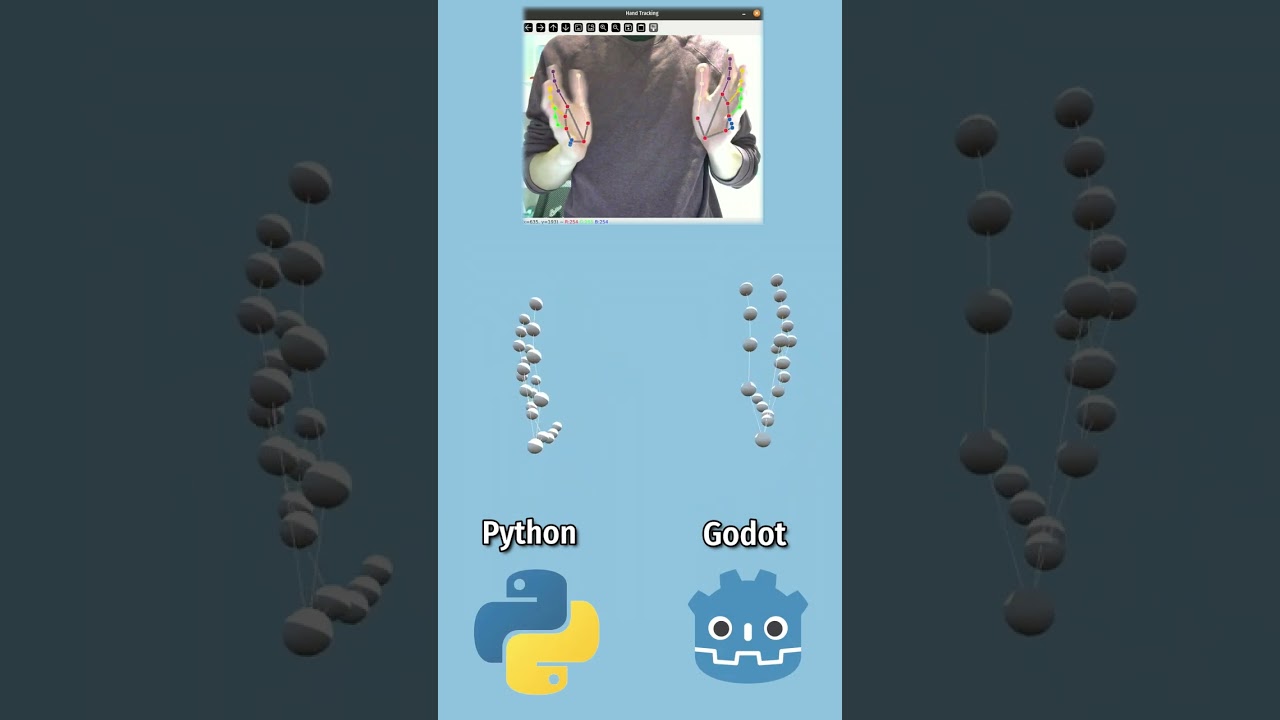 3D Hand Tracking with Python and Godot #godot #python #computervision #handtracking