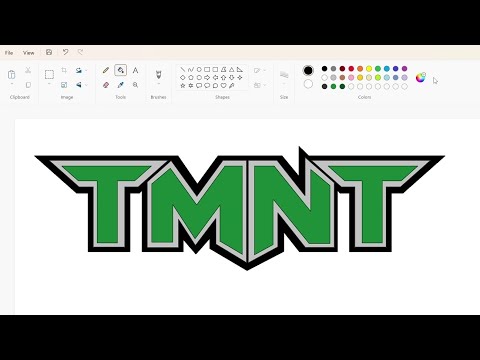 How to draw the Teenage Mutant Ninja Turtles logo using MS Paint | How to draw on your computer