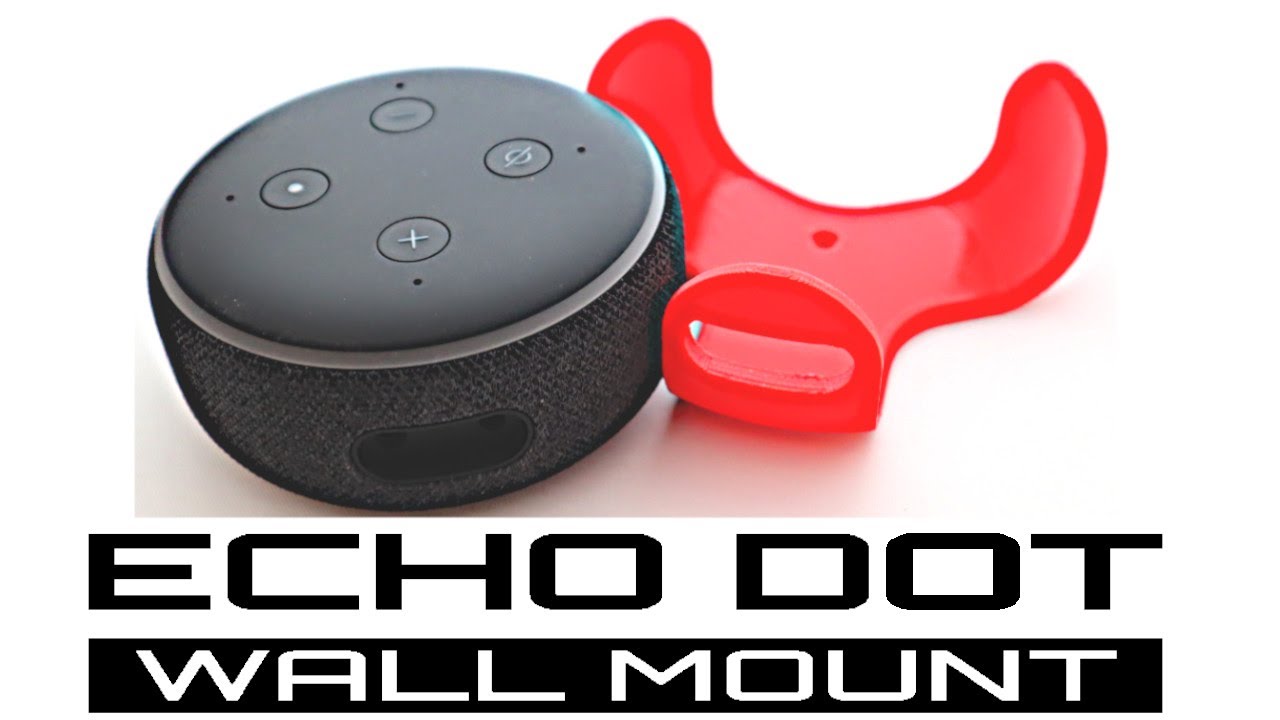 Amazon Alexa Echo Dot 3 wall mount DIY 3D printed - designed with FreeCAD