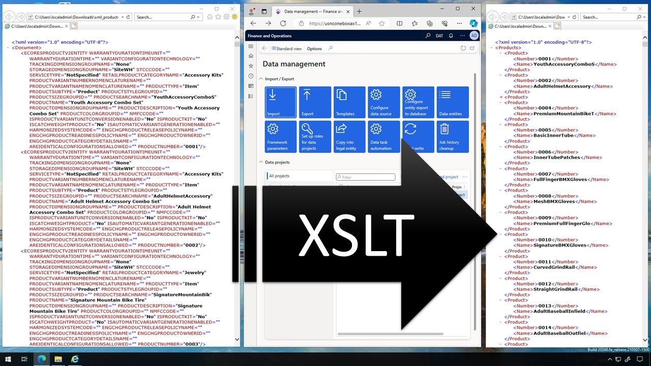 Dynamics 365 SCM: Transform XML Entity Export using XSLT