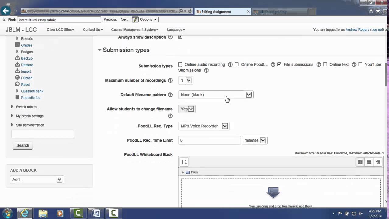 Creating an assignment module