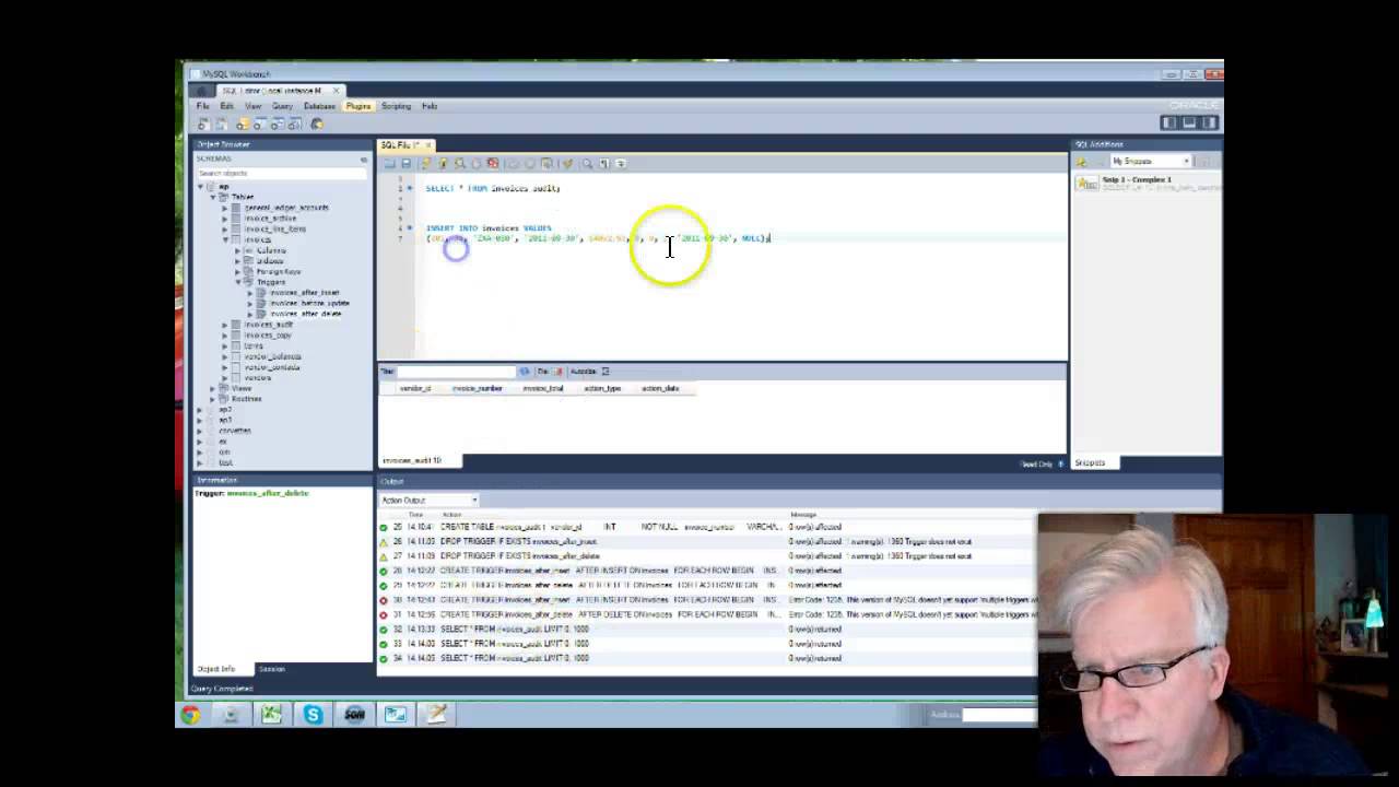 CSC230 - MySQL Chp 16 - Triggers & Events
