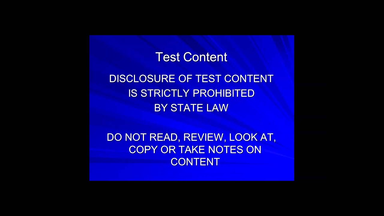 Test Security Training Recording 2015