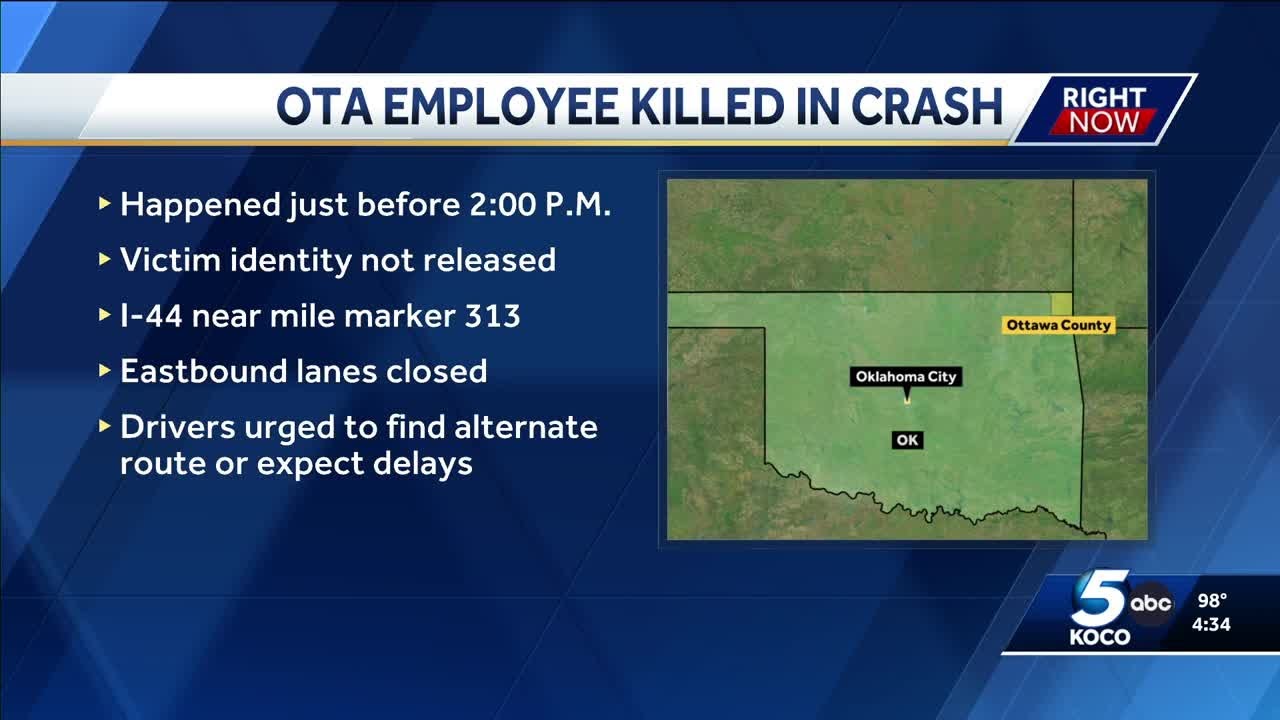 OHP: Oklahoma Turnpike Authority employee killed in crash on I-44 in Ottawa County