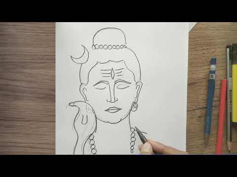How to draw Lord Shiva | Easy drawing of God Mahadev | Step by step ...