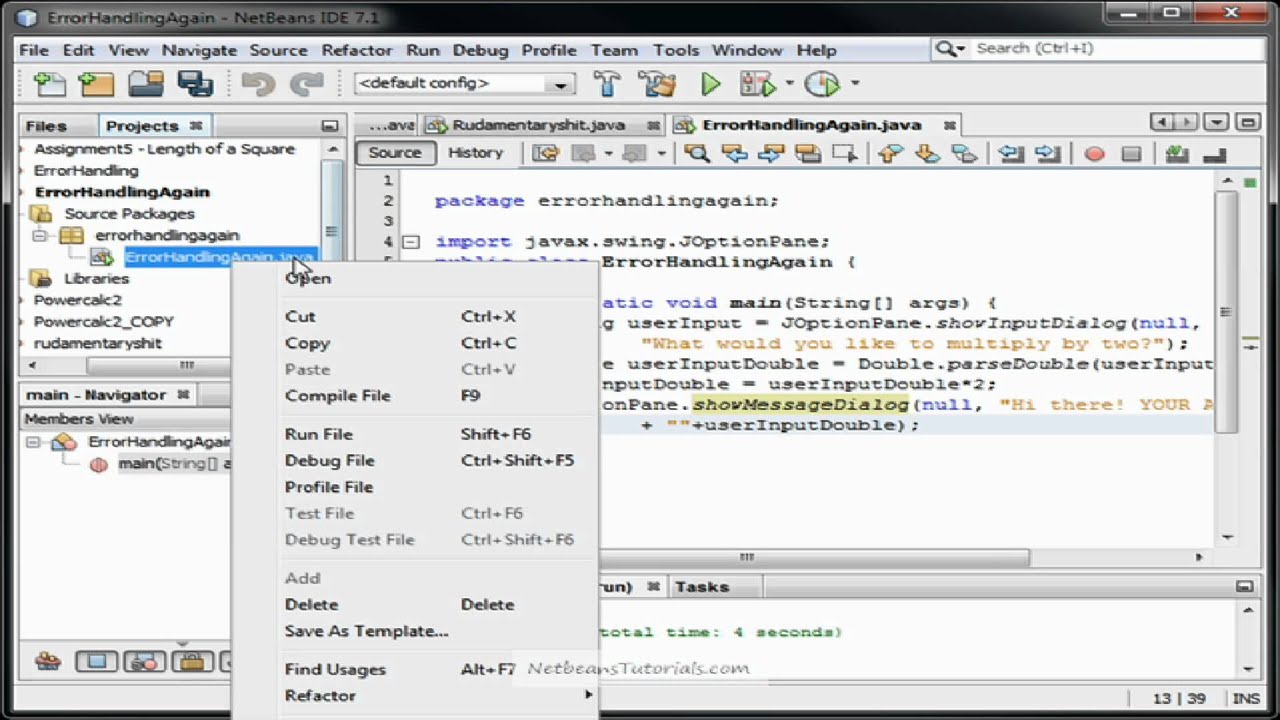 Java Tutorial-Error handling with expected integers,How to use Try{}Catch()