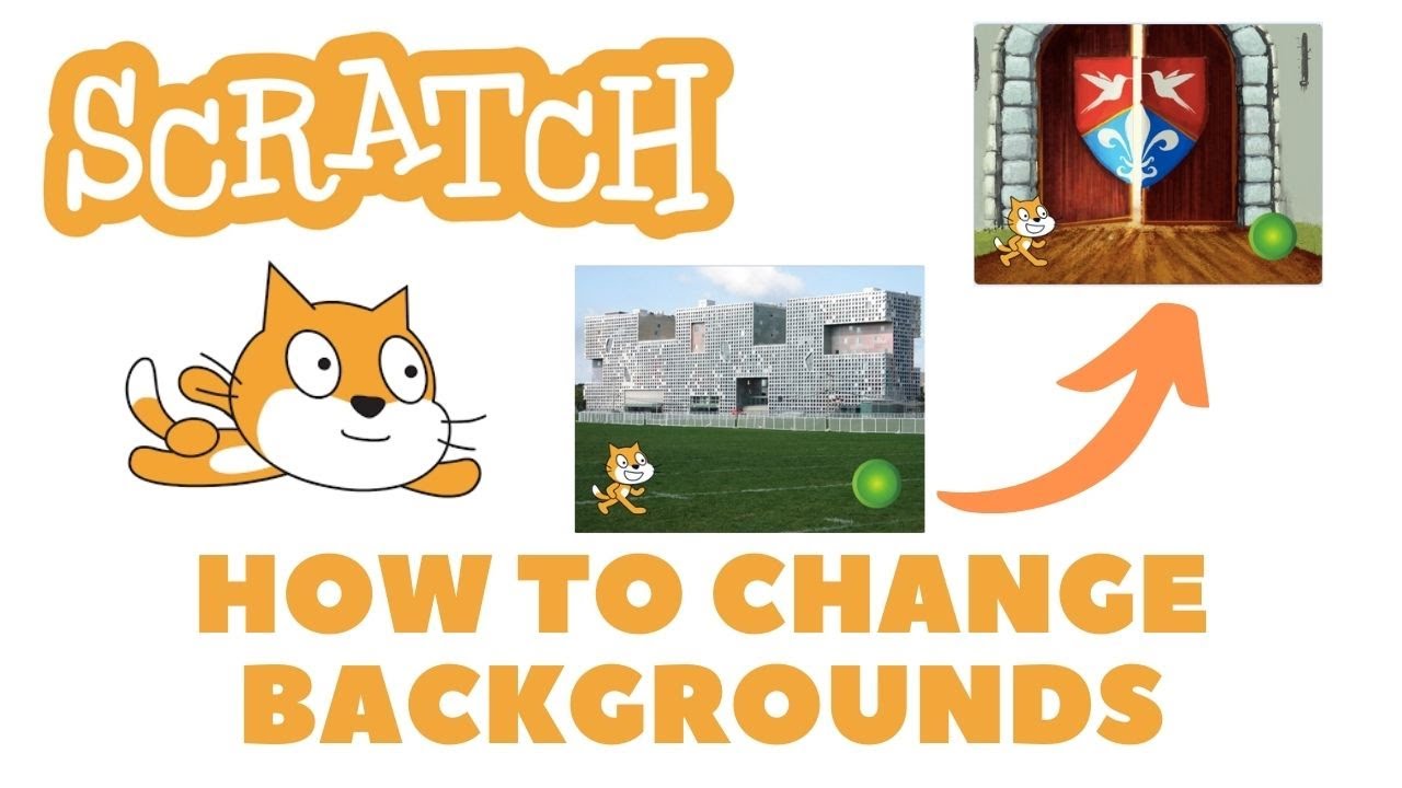 How to change backgrounds in Scratch | Computer Coding Tutorial MIT Scratch Code